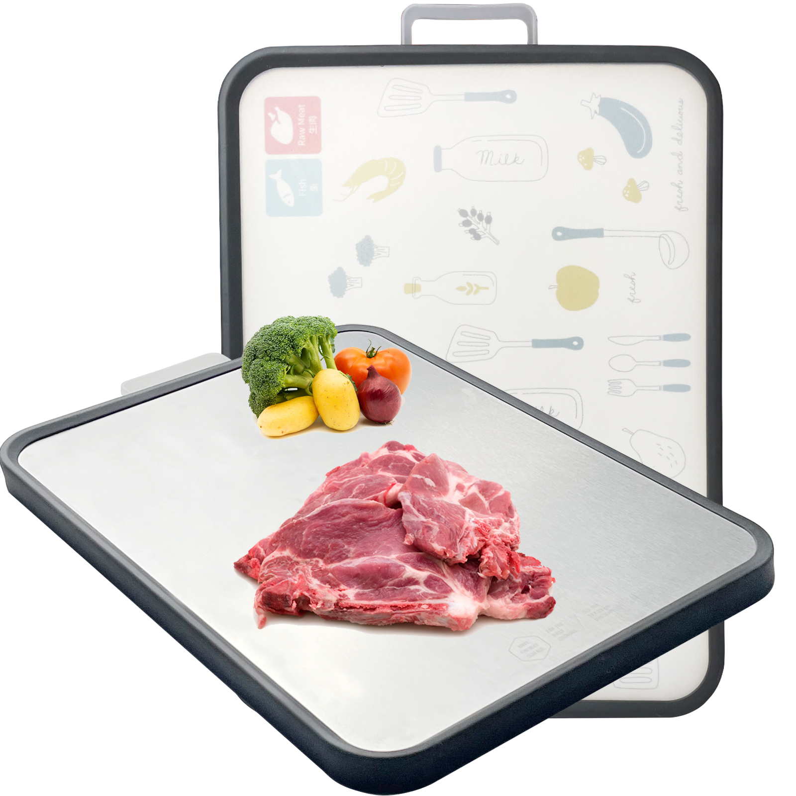 Double-Sided Stainless Steel Cutting Boards, Extra Large Cutting Boards ...