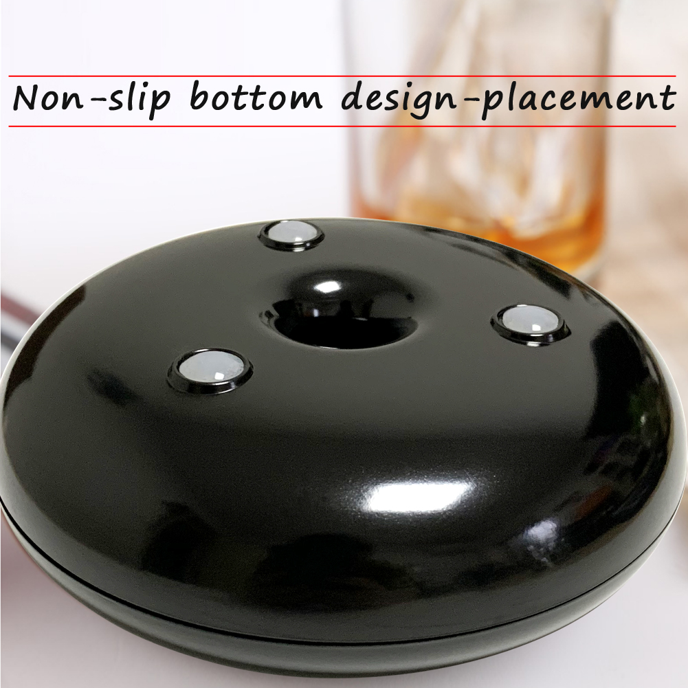 Glossy Black Ashtrays with Lid, 360 Degree Rotation Ashtray,Windproof ...