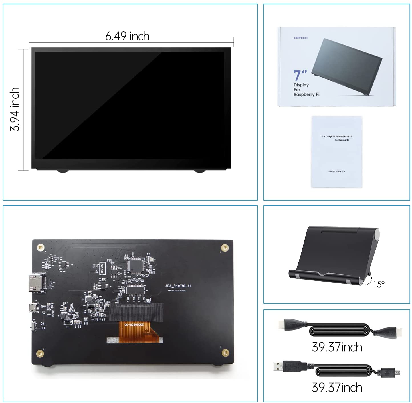 7 Inch Raspberry Pi Screen 800x480 HDMI Portable Monitor IPS LCD Screen ...
