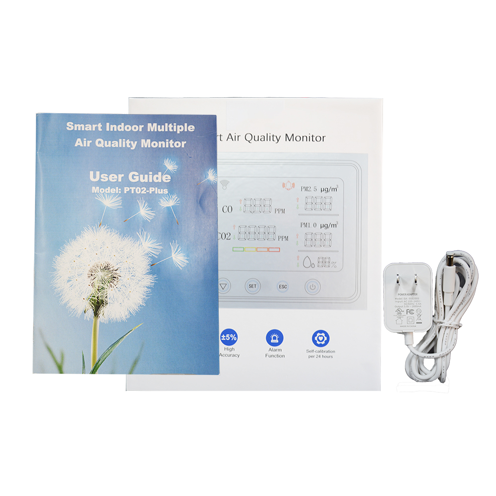 PRODOLITA 8 in 1 Indoor Air Quality Monitor Pollen Detector, CO ...