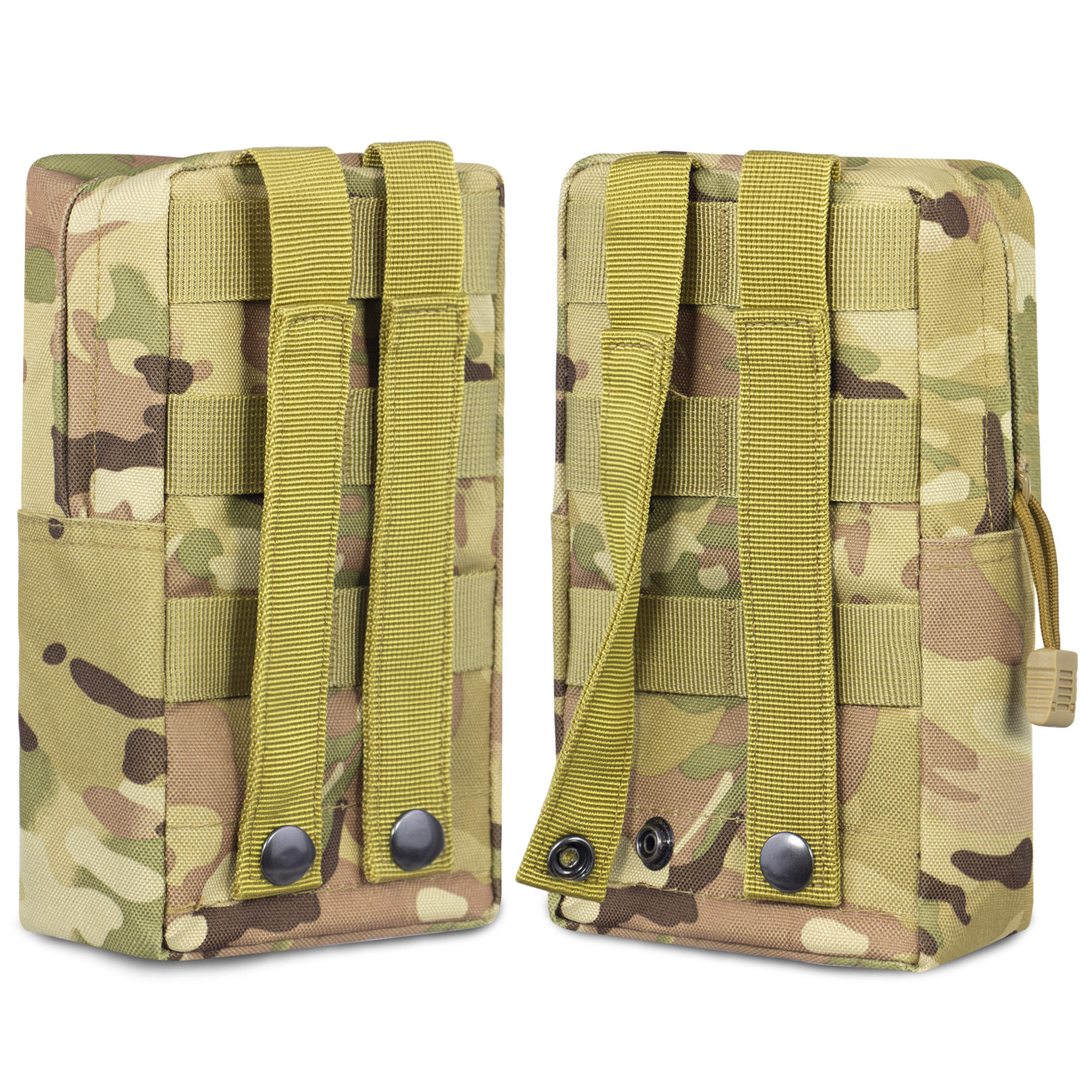 2 Pack Molle Pouches - Tactical Compact Water-Resistant EDC Pouch (2 ...