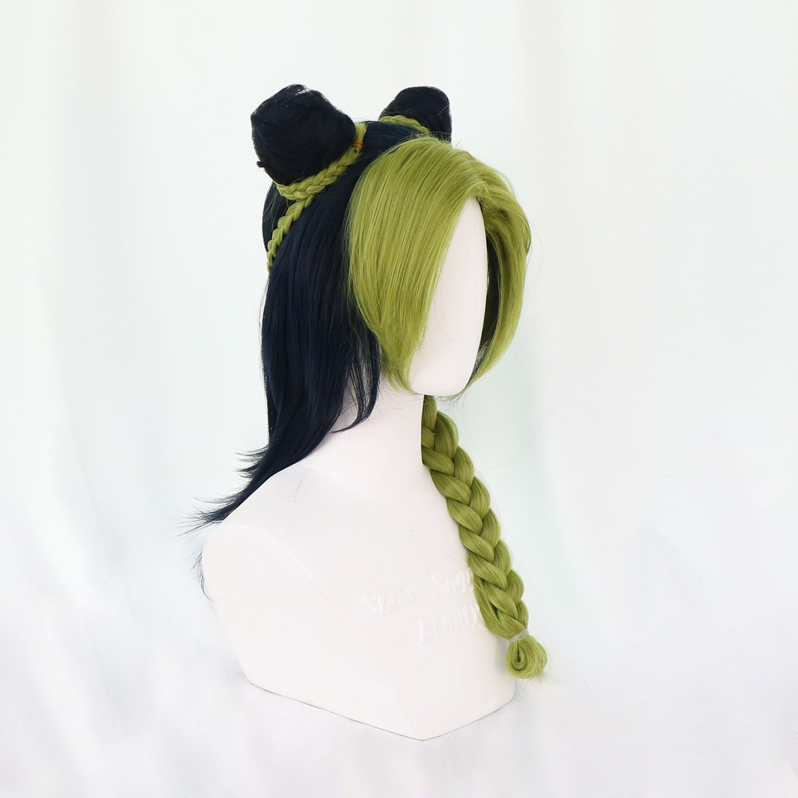Anime JJBA Jolyne Kujo Cosplay Wig Jolyne Cujoh Buns Braided Synthetic ...